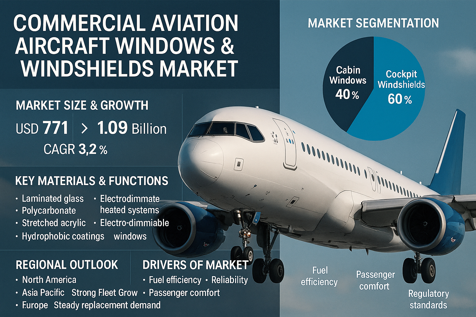 Aircraft Windows Market: Line Fit and Aftermarket 2025 – 2036 ...
